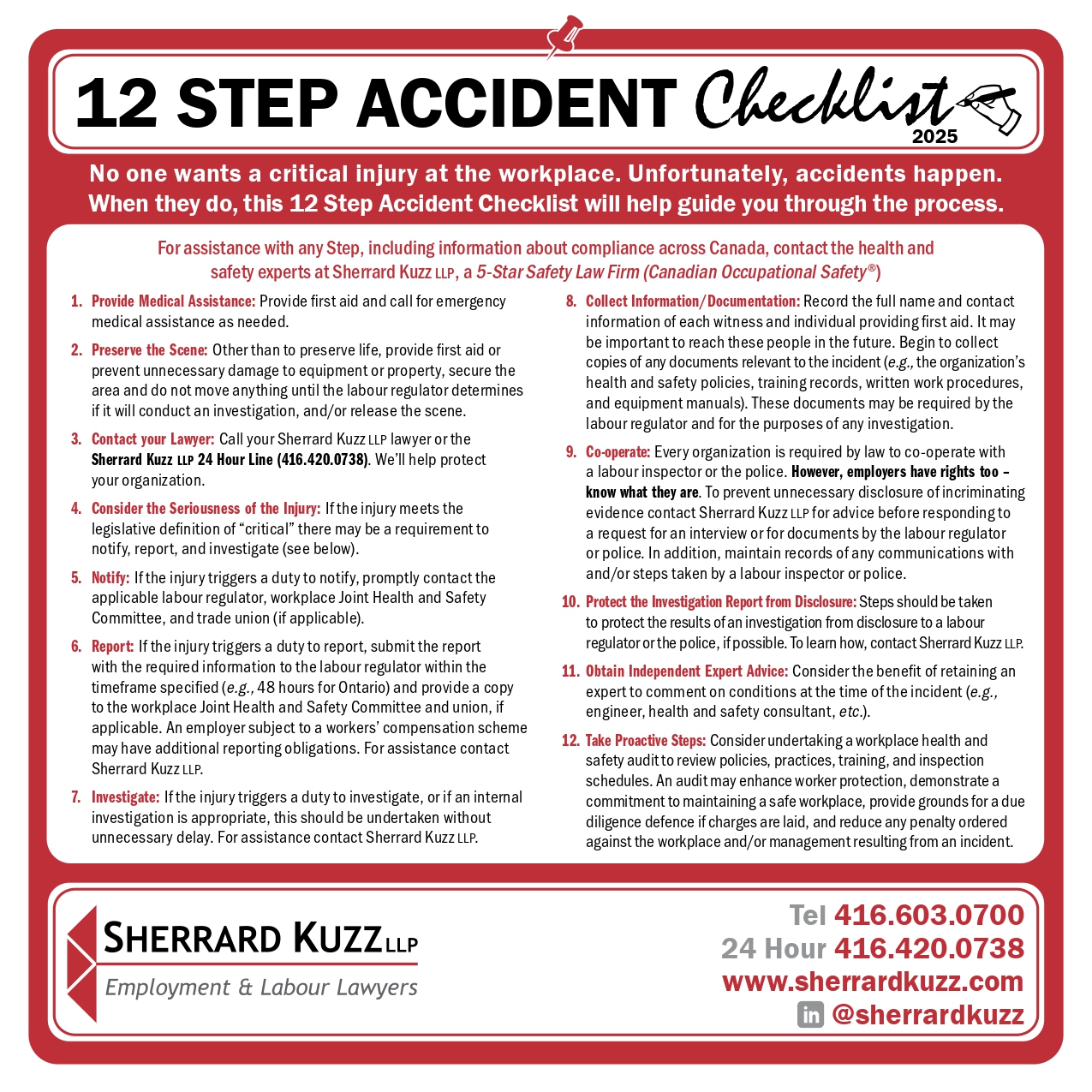 12 Step Accident Checklist - Sherrard Kuzz